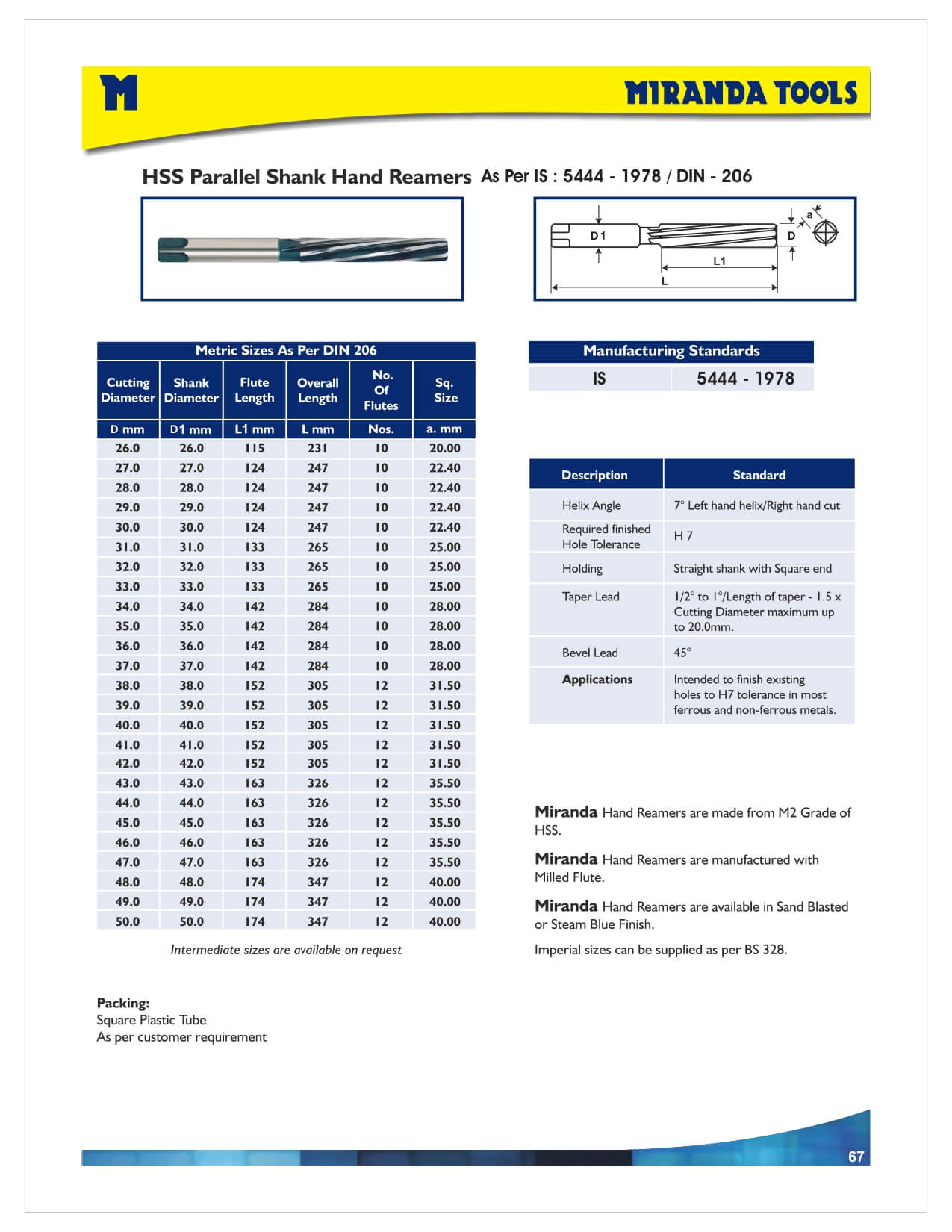 MIRANDA - Reamers - ASHER TOOLS SDN. BHD. - 016-626 2140 - Kuala Lumpur ...